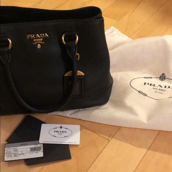 Prada | Bags | Prada Nero Vitello Phenix Black | Poshmark